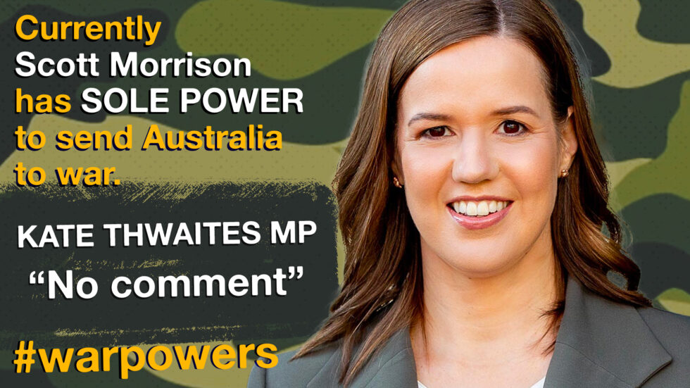 Kate Thwaites on war powers reform - Michael West