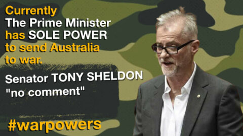 Tony Sheldon on war powers reform - Michael West